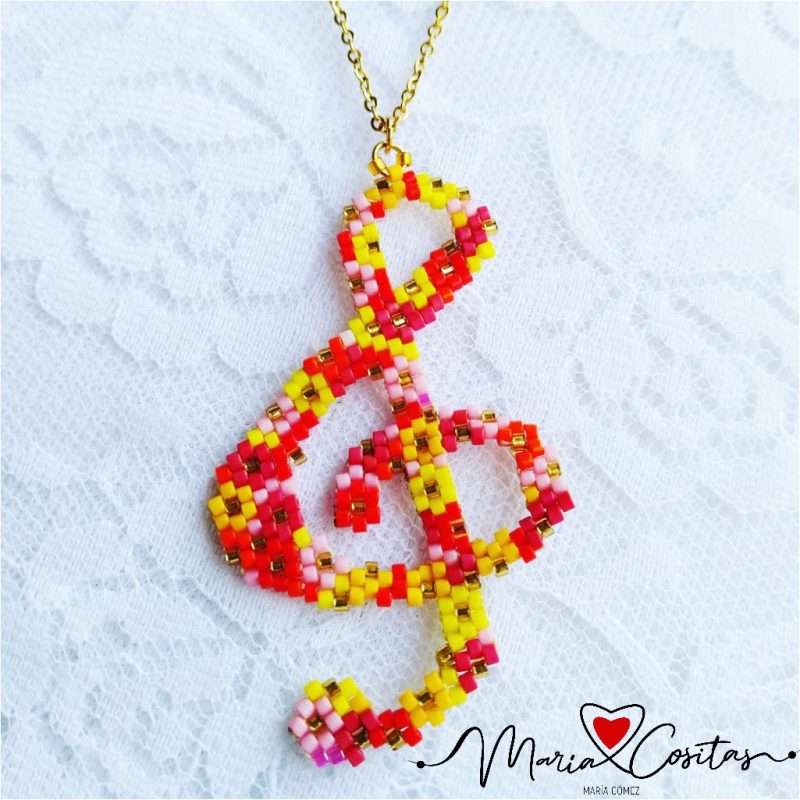 Cadena Musical bisuteria delica miyuki - MariaCositas